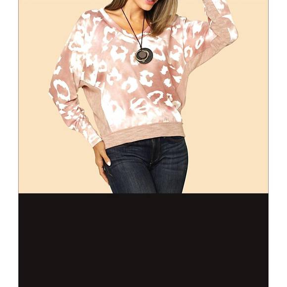 JUPEE | Sweaters | New Jupee V Neck Leopard Print Sweater In Mauve ...